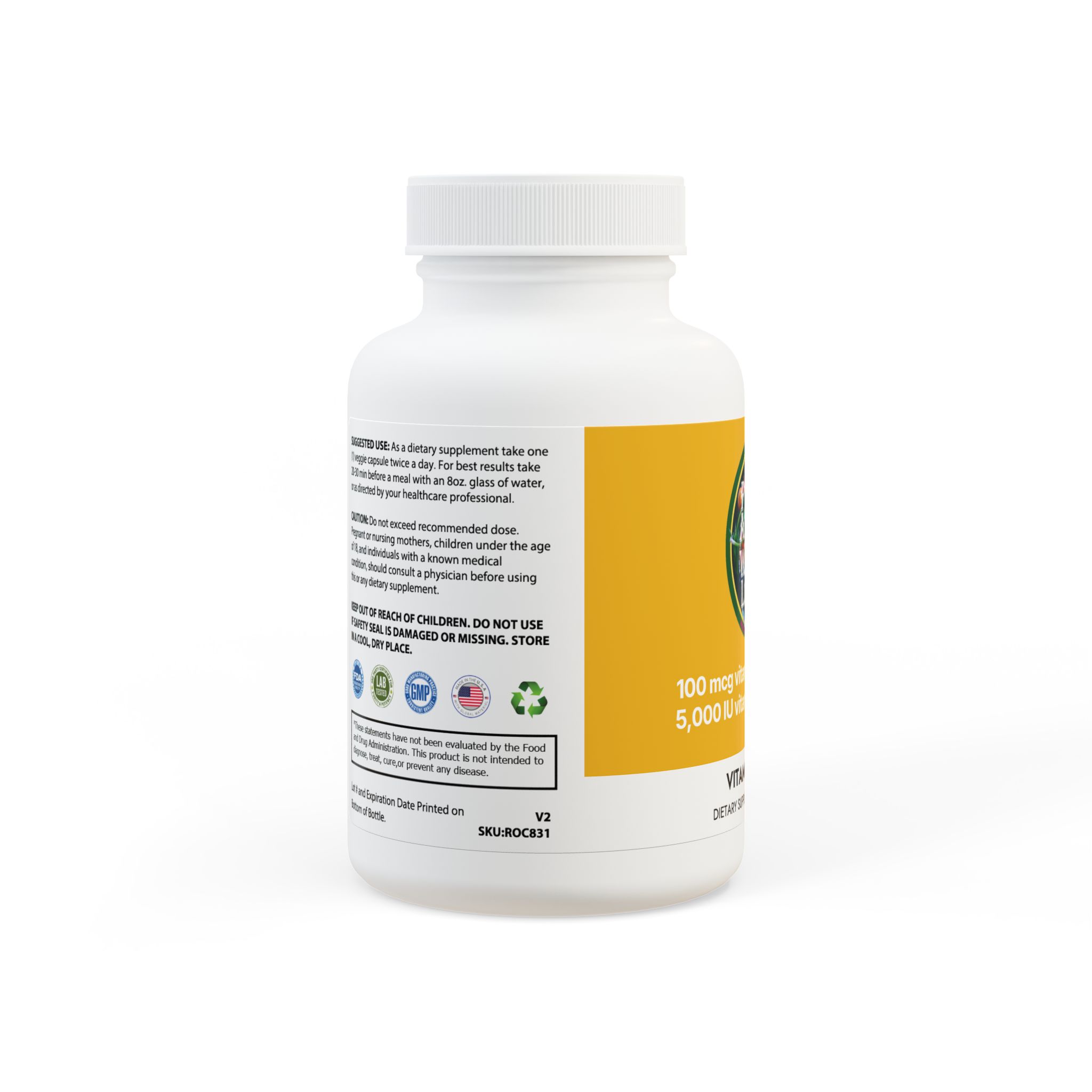 PURE AND WHOLLY LIVING – Vitamin K2 + D3 Supplement (60 Capsules ...